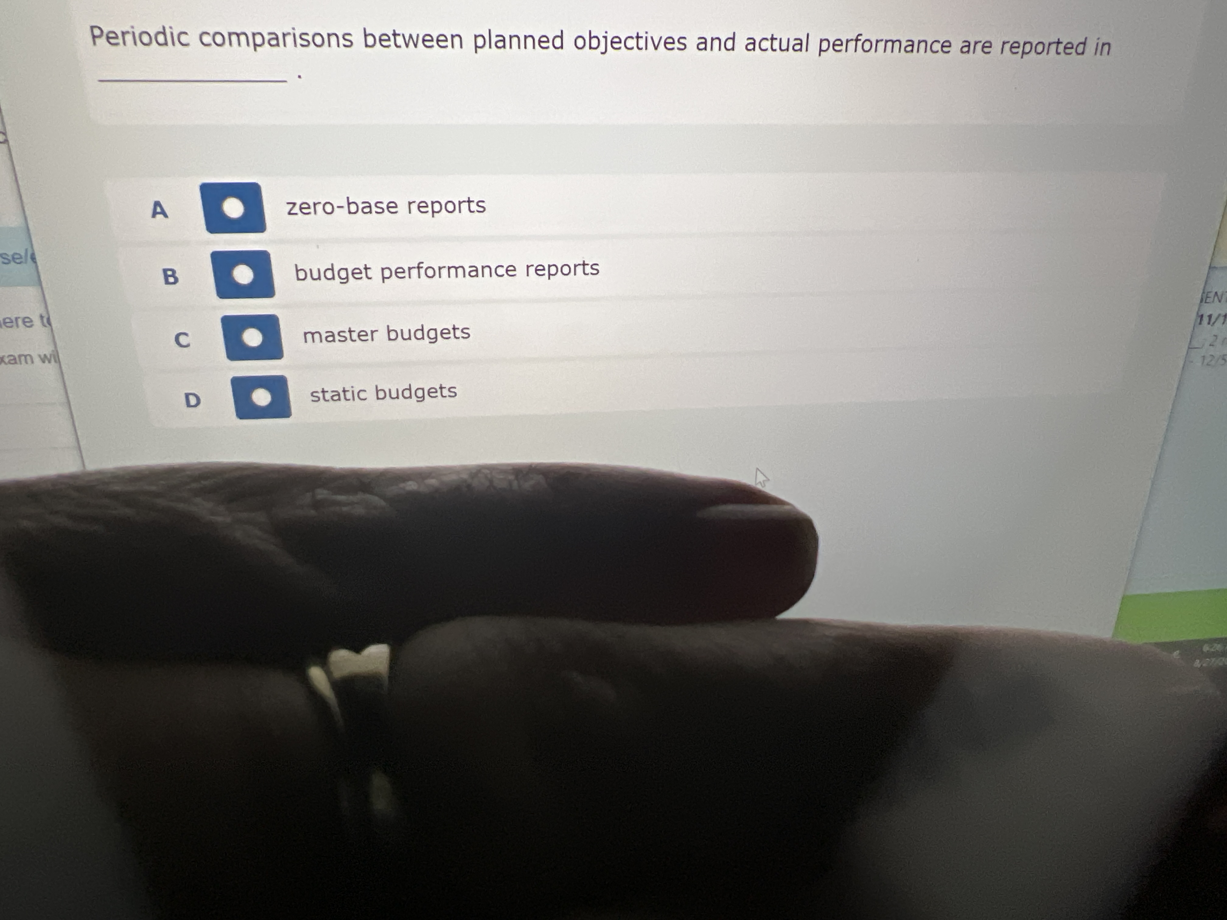 Solved Periodic comparisons between planned objectives and | Chegg.com