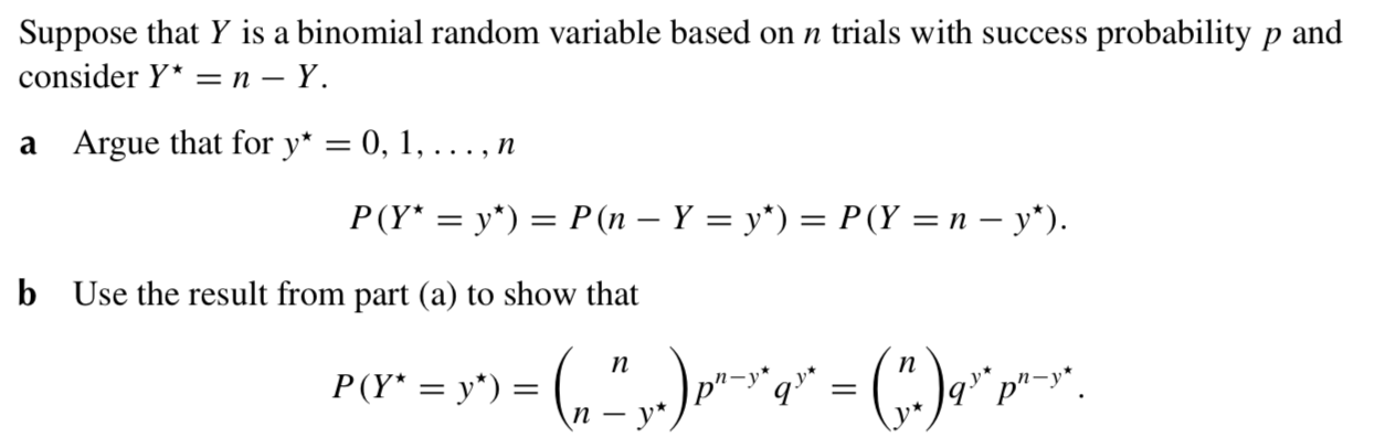 Solved Suppose that Y is a binomial random variable based on | Chegg.com