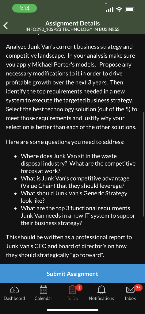 Solved Assignment Details INFO290_10SP23 TECHNOLOGY IN | Chegg.com