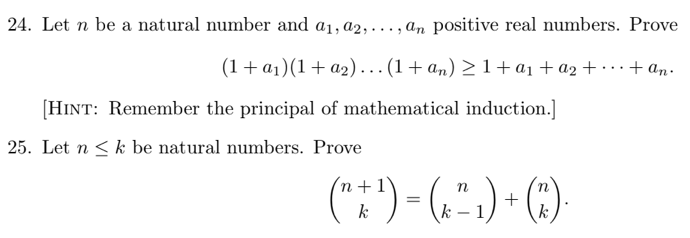 Solved 24. Let n be a natural number and a1,a2,…,an positive | Chegg.com