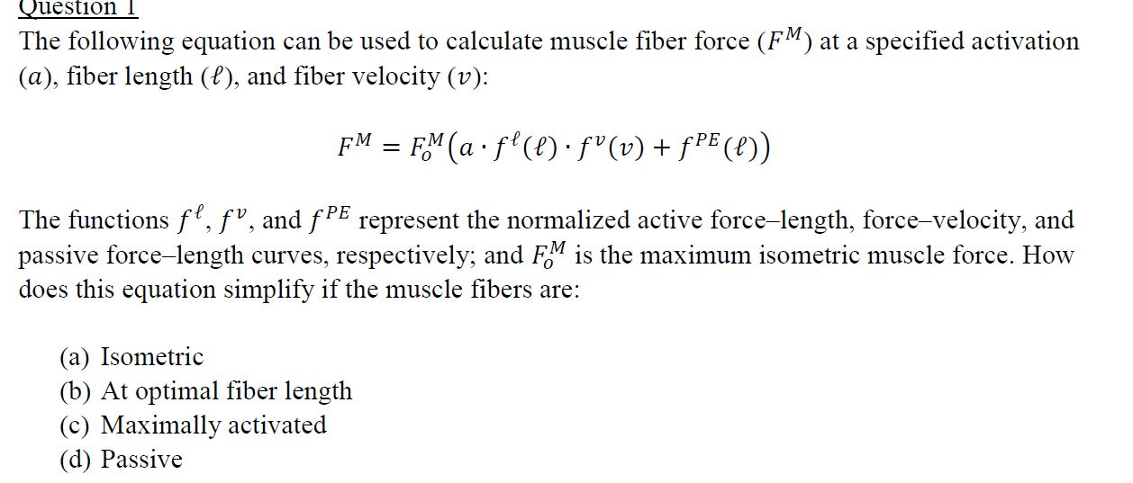 Solved Question 1 The following equation can be used to | Chegg.com