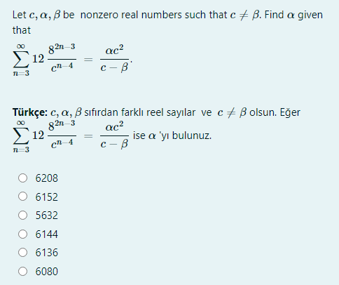 Solved Let c, a, ß be nonzero real numbers such that c + B. | Chegg.com