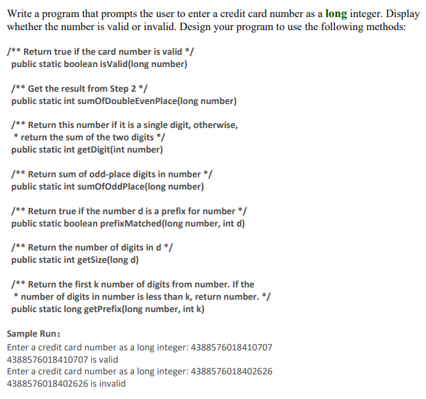 Solved 1. Credit card numbers follow certain patterns. A | Chegg.com