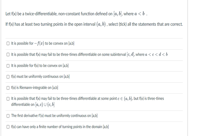 Solved Let f(x) be a twice-differentiable, non-constant | Chegg.com