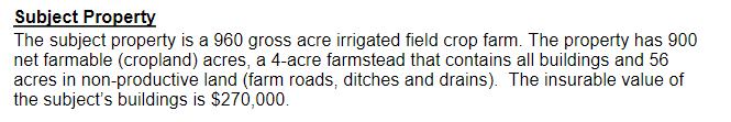 Solved Subject Property The subject property is a 960 gross | Chegg.com