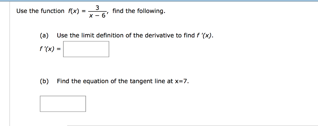 Solved Use the function f(x) , find the following. - (a) Use | Chegg.com