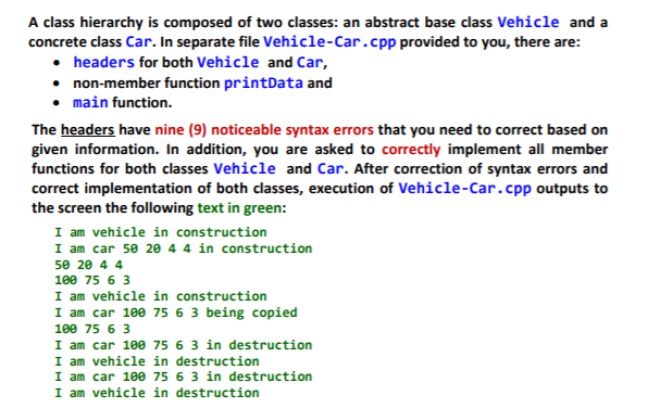 Solved #include using namespace std; class | Chegg.com