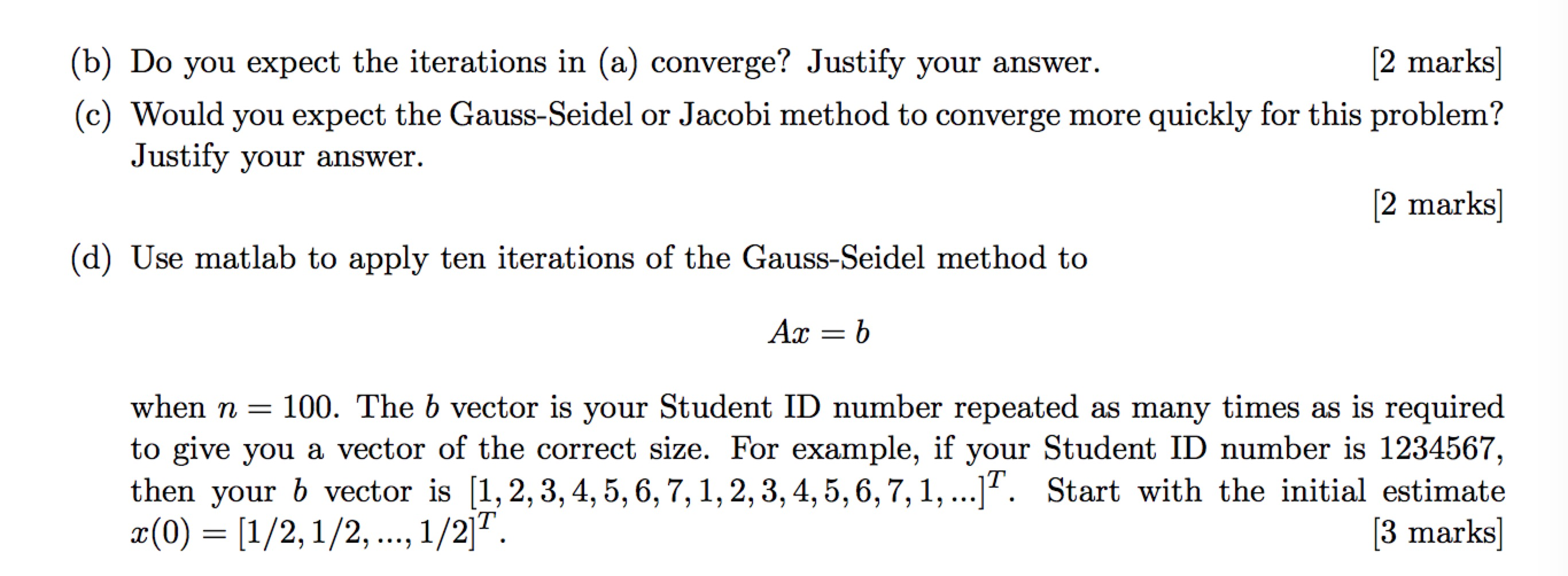 Solved 4. Consider the nxn matrix with 3 on the main | Chegg.com