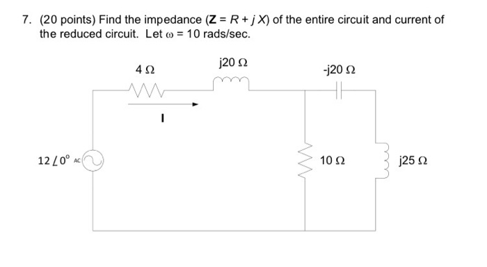Solved Find the impedance (Z = R + j X) of the entire | Chegg.com