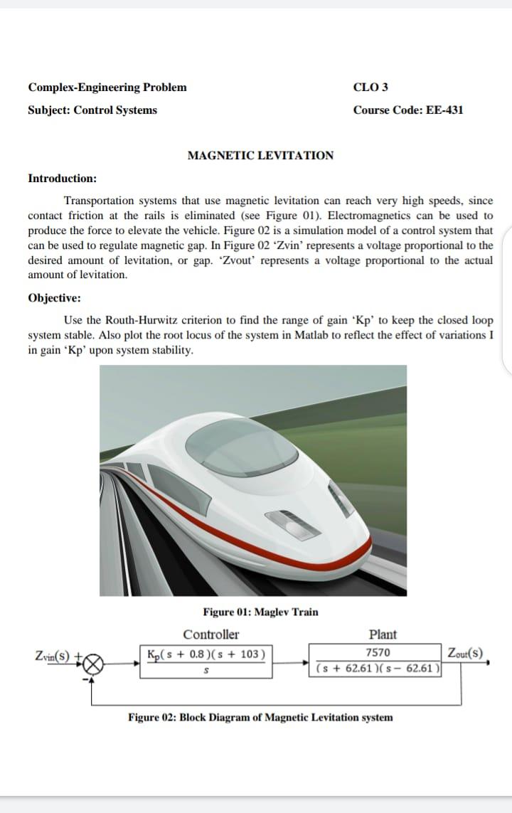 Solved Complex-Engineering Problem CL03 Subject: Control | Chegg.com