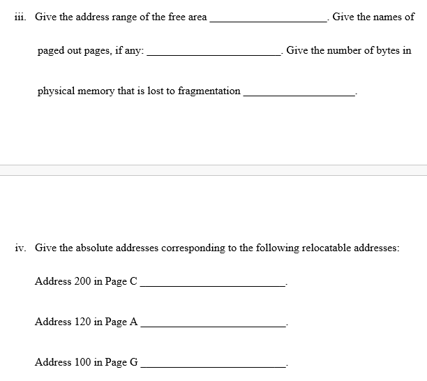 Solved 1. A virtual memory scheme is using the following | Chegg.com