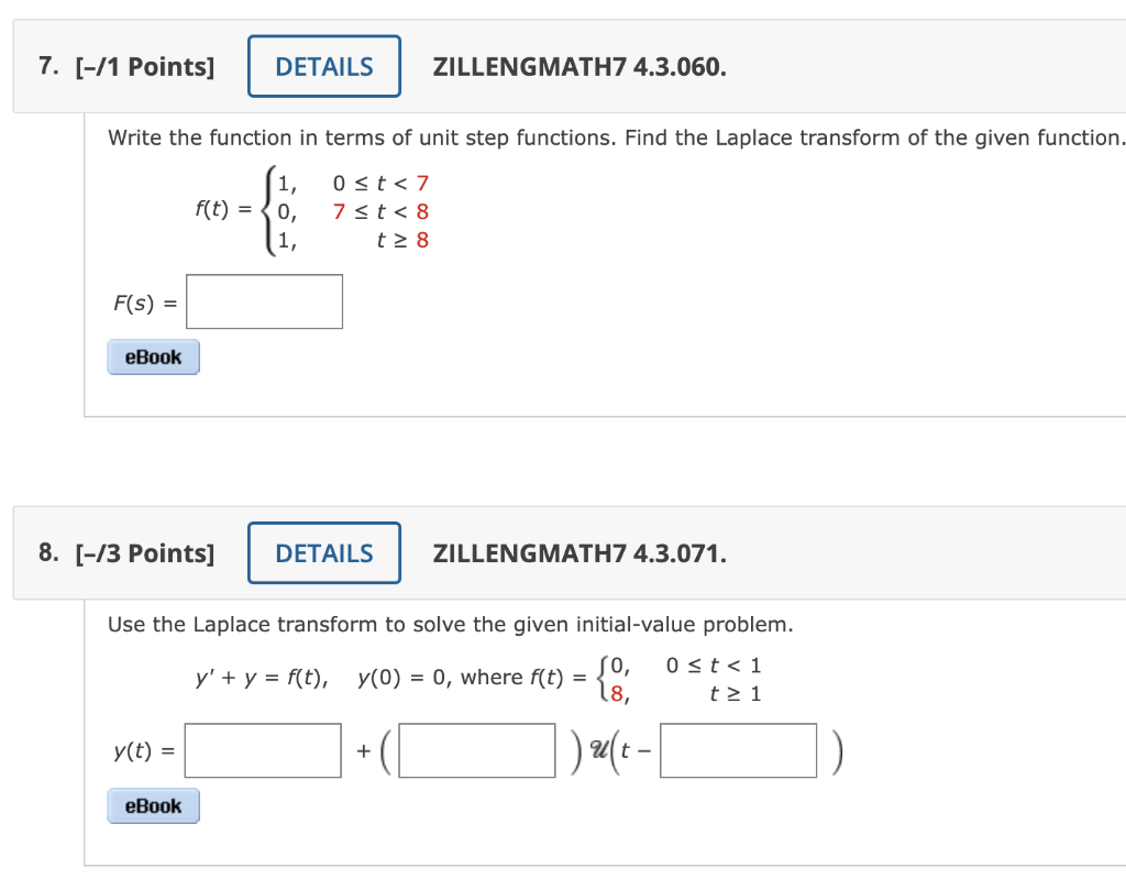 Solved 7. [-/1 Points] DETAILS ZILLENGMATH7 4.3.060. Write | Chegg.com