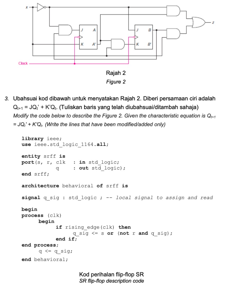 Solved Ubahsuai kod dibawah untuk menyatakan Rajah 2. Diberi | Chegg.com