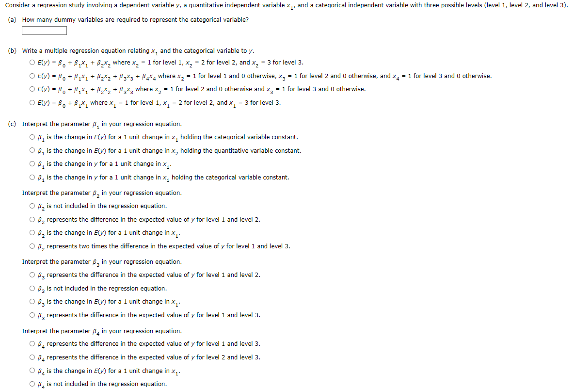 Solved Consider a regression study involving a dependent | Chegg.com