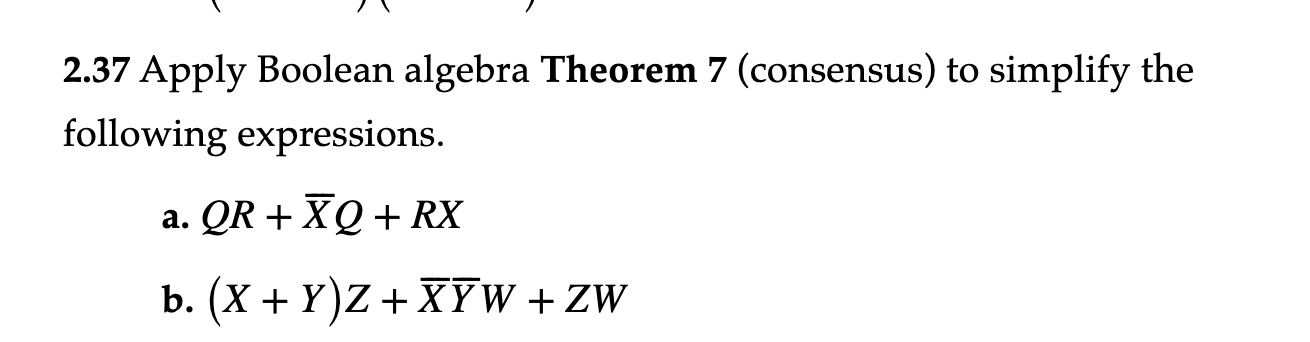 Solved 3. Problem 2.37 parts a and b (apply Consensus | Chegg.com