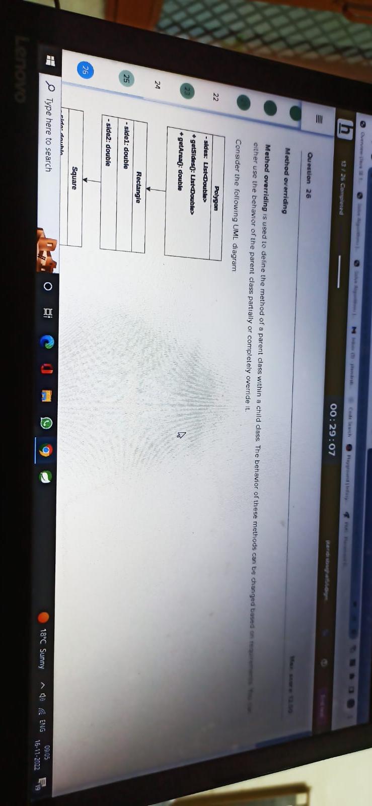 Solved Method overriding is used to define the method of a | Chegg.com