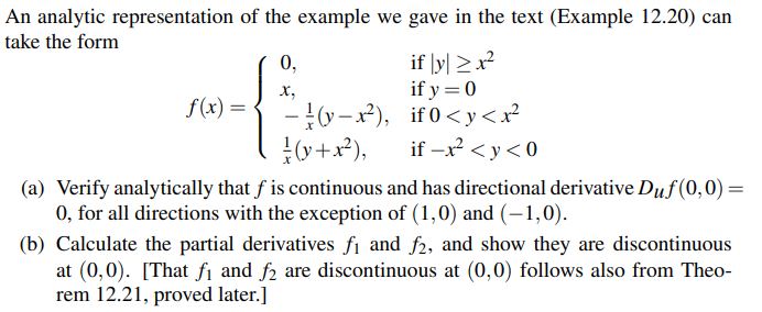 Solved An analytic representation of the example we gave in | Chegg.com