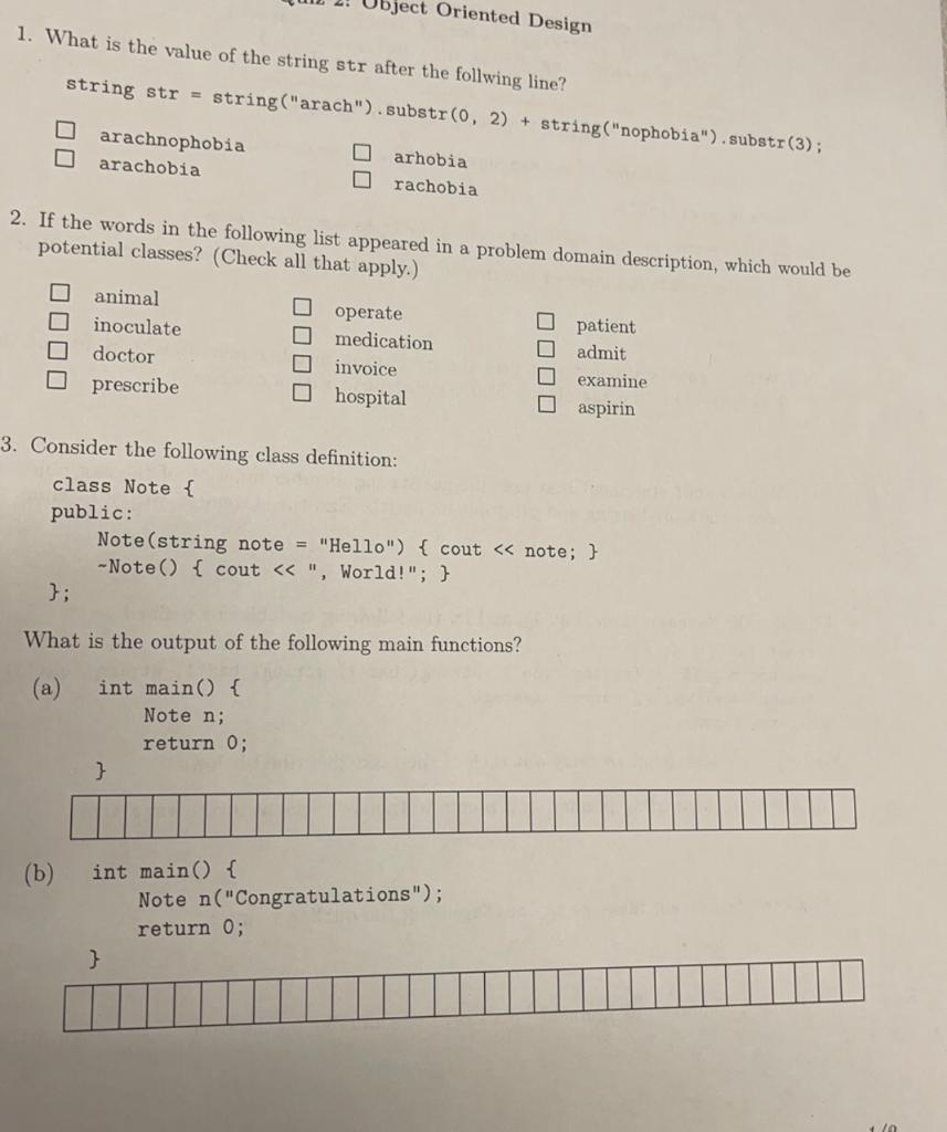 Solved 1. What is the value of the string str after the | Chegg.com