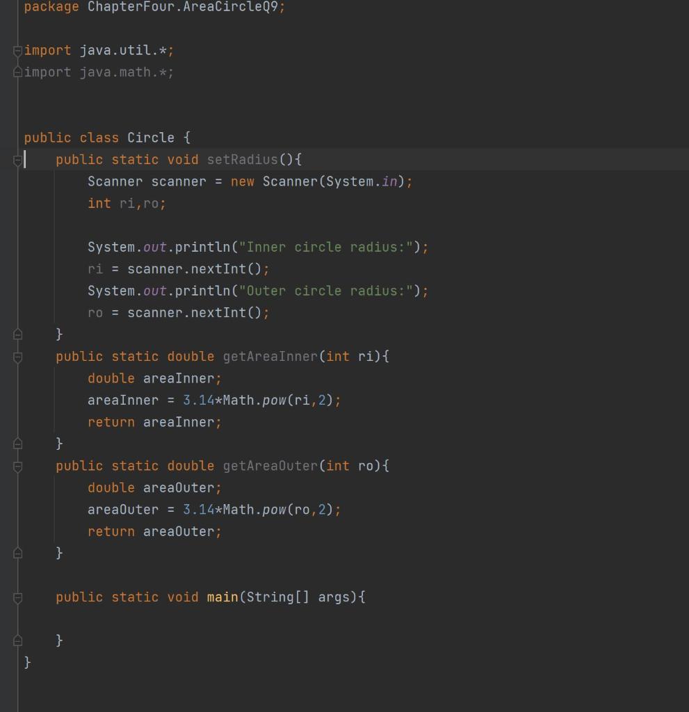 Solved I have a method where I am bringing in values from | Chegg.com