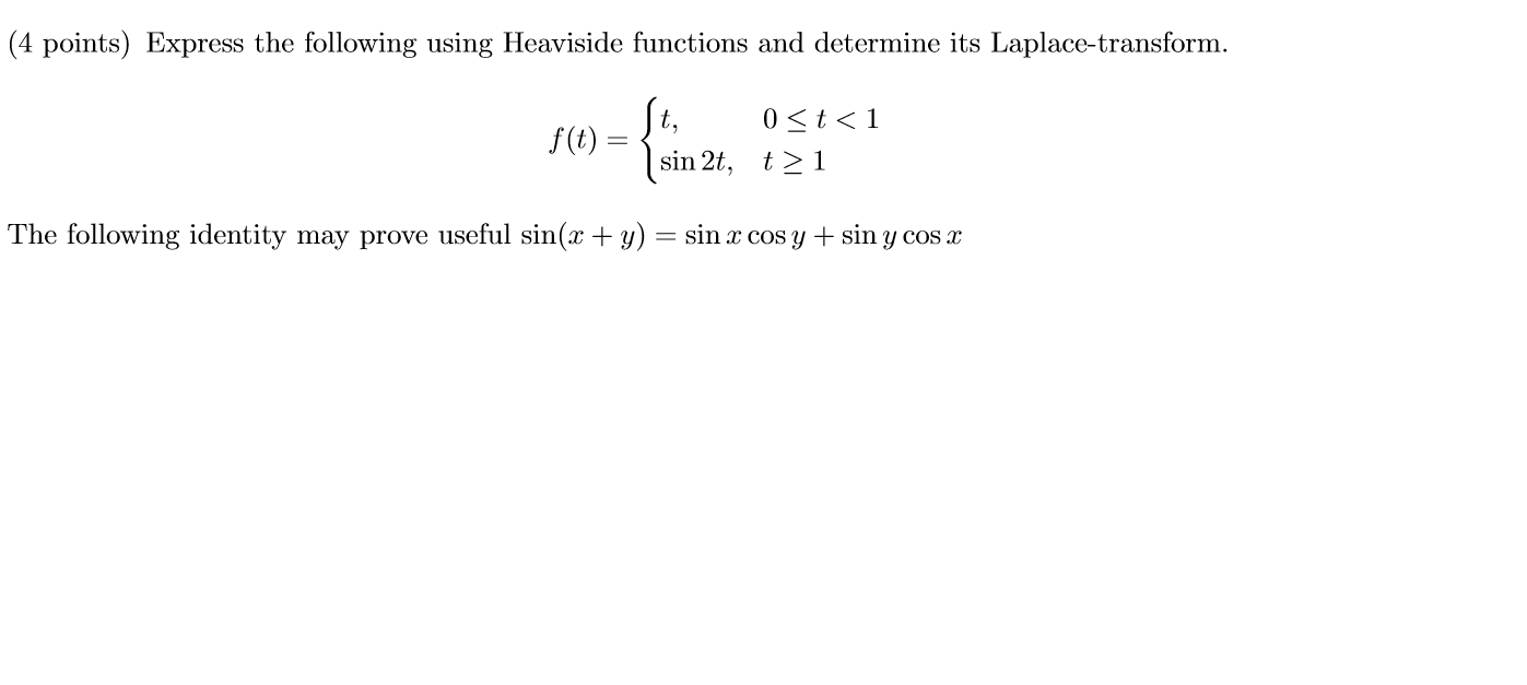 Solved (4 points) Express the following using Heaviside | Chegg.com