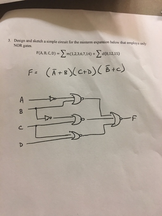 Solved Design and sketch a simple circuit for the minterm | Chegg.com
