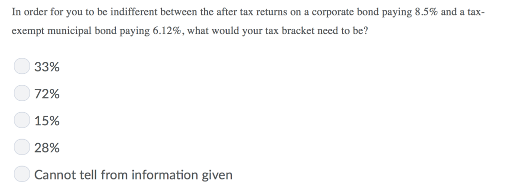 Solved In order for you to be indifferent between the after | Chegg.com