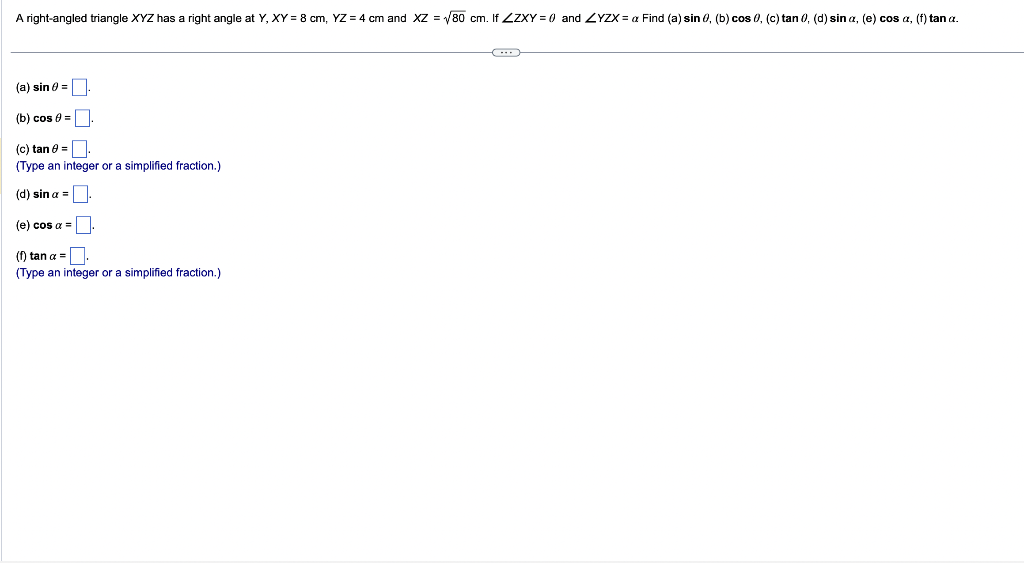 Solved A right-angled triangle XYZ has a right angle at | Chegg.com