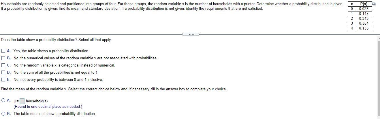 Solved Households are randomly selected and partitioned into | Chegg.com