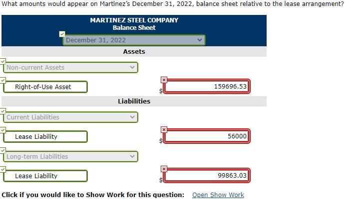 Solved Martinez Steel Company, as lessee, signed a lease | Chegg.com