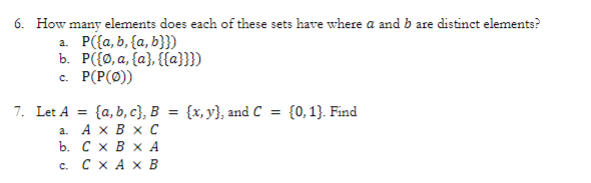 Solved How many elements does each of these sets have where | Chegg.com