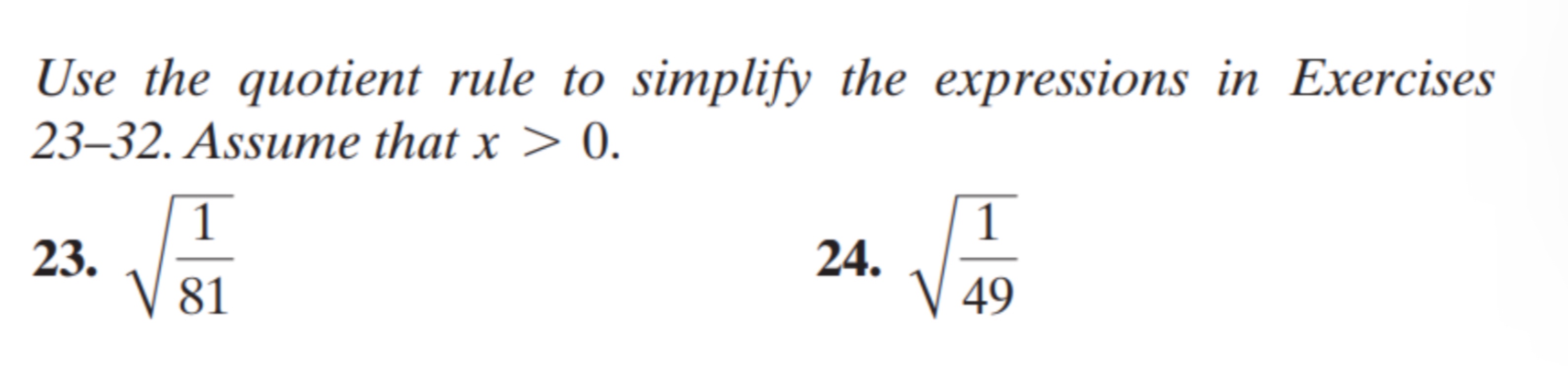Solved Use the quotient rule to simplify the expressions in | Chegg.com