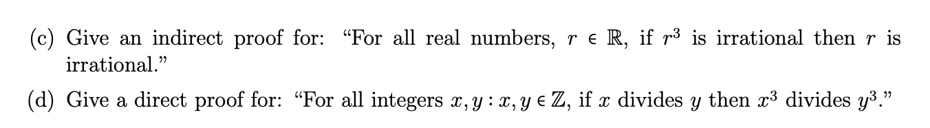 Solved (a) Give a Counterexample proof to show that the | Chegg.com