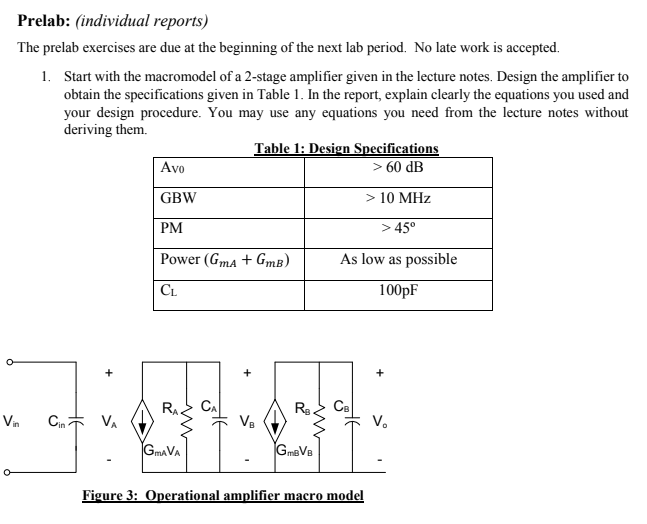 Solved Prelab: (individual reports) The prelab exercises are | Chegg.com