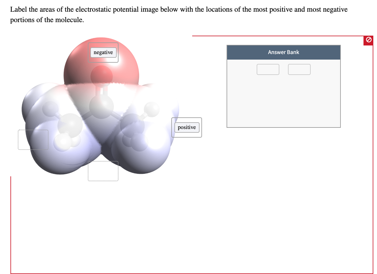 Solved Label the areas of the electrostatic potential image | Chegg.com