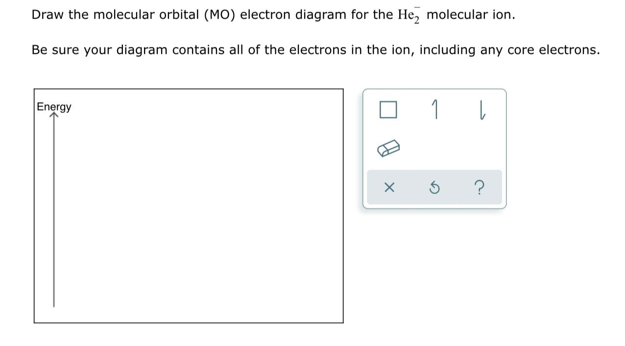 Solved Draw the molecular orbital (MO) electron diagram for | Chegg.com