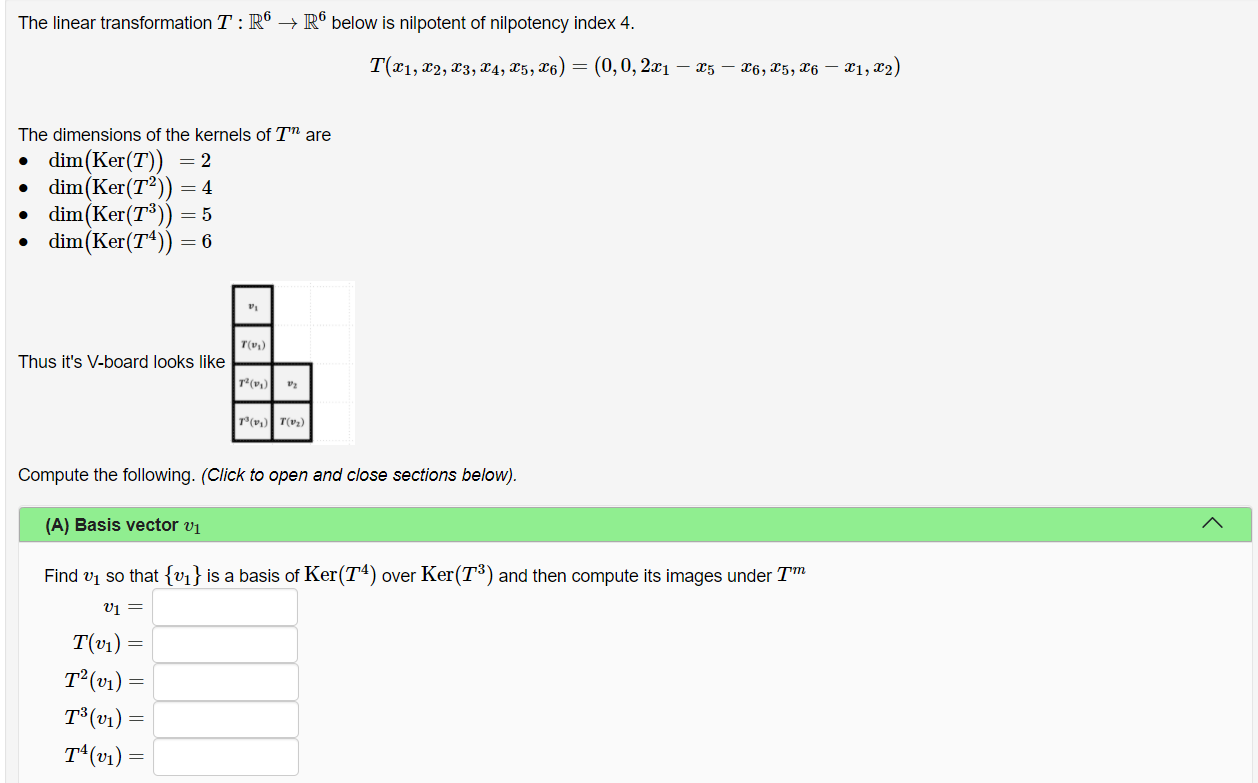 Solved The linear transformation T: R6 → RⓇ below is | Chegg.com