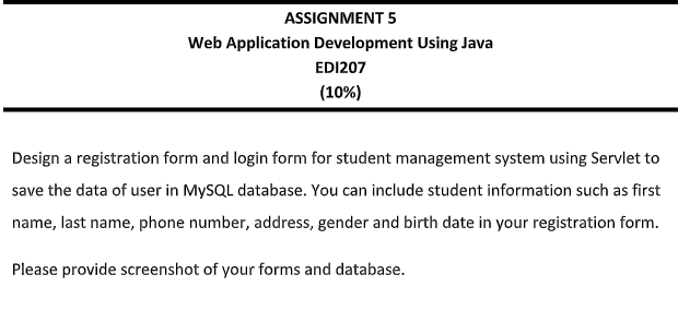 Solved Design a registration form and login form for student | Chegg.com