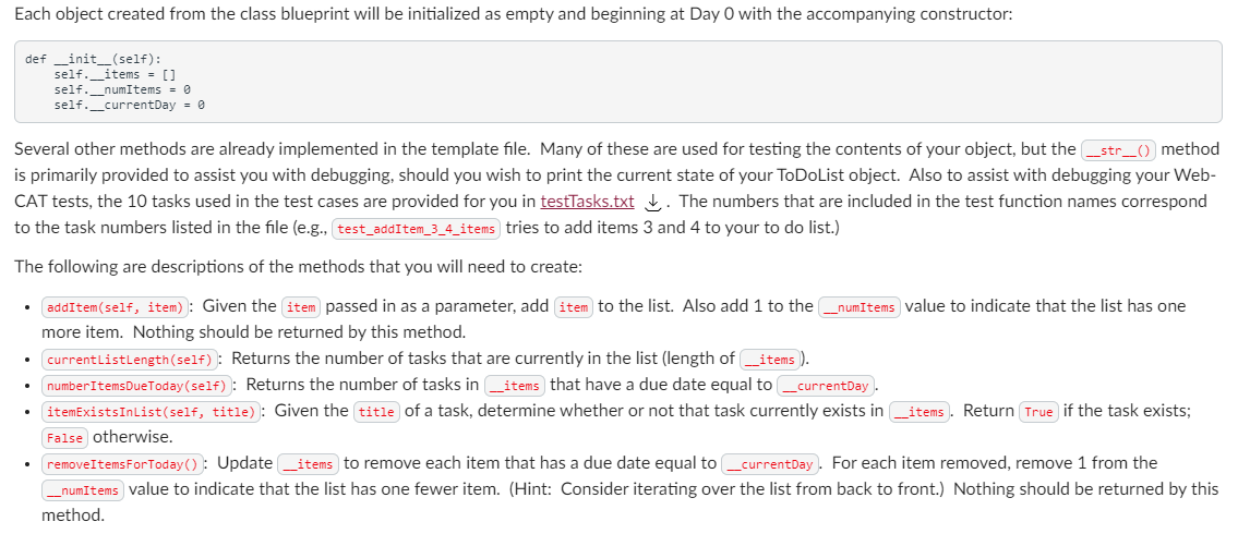Solved Project Goals • More practice with classes • Gain | Chegg.com