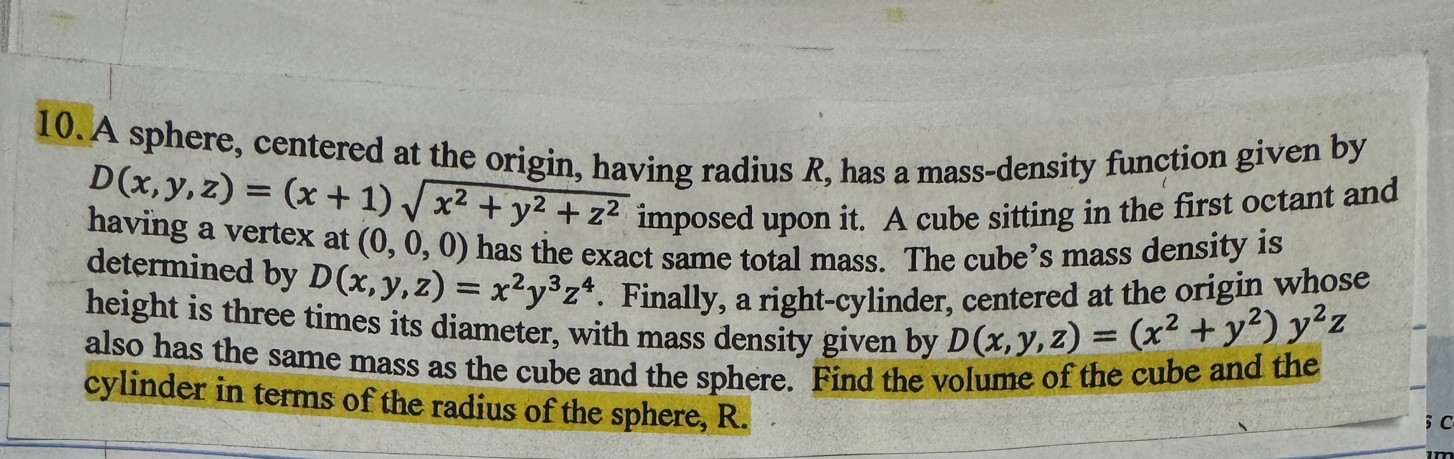 Solved by an EXPERT A sphere, centered at ﻿the origin, having radius R, | Chegg.com