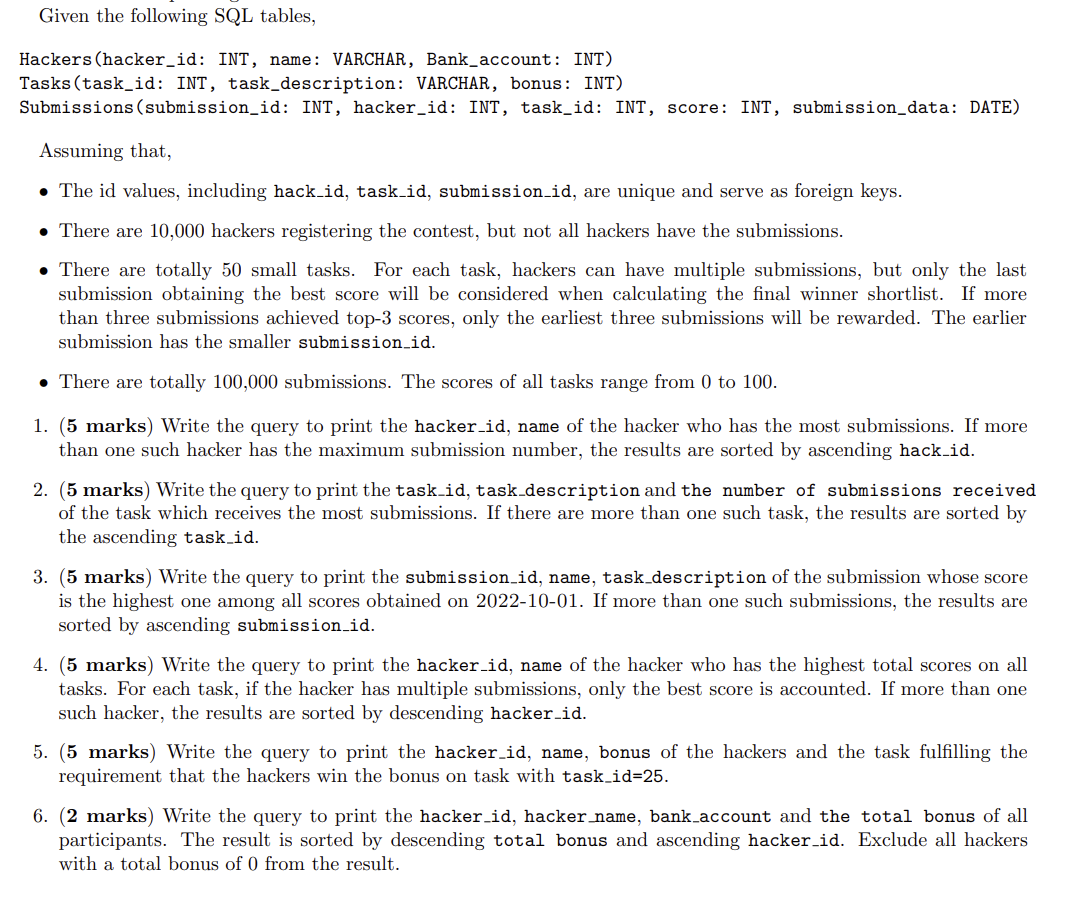 Solved A university conducted a hacker contest which | Chegg.com