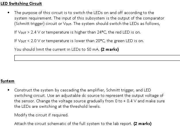 Solved LED Switching Circuit The purpose of this circuit is | Chegg.com