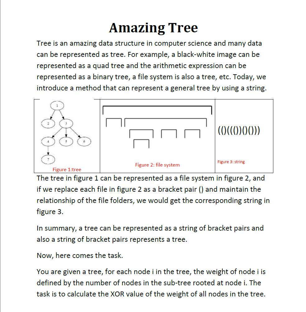 Solved Amazing Tree Tree is an amazing data structure in | Chegg.com