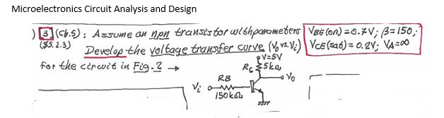 Solved Microelectronics Circuit Analysis and Design 3(06.5): | Chegg.com