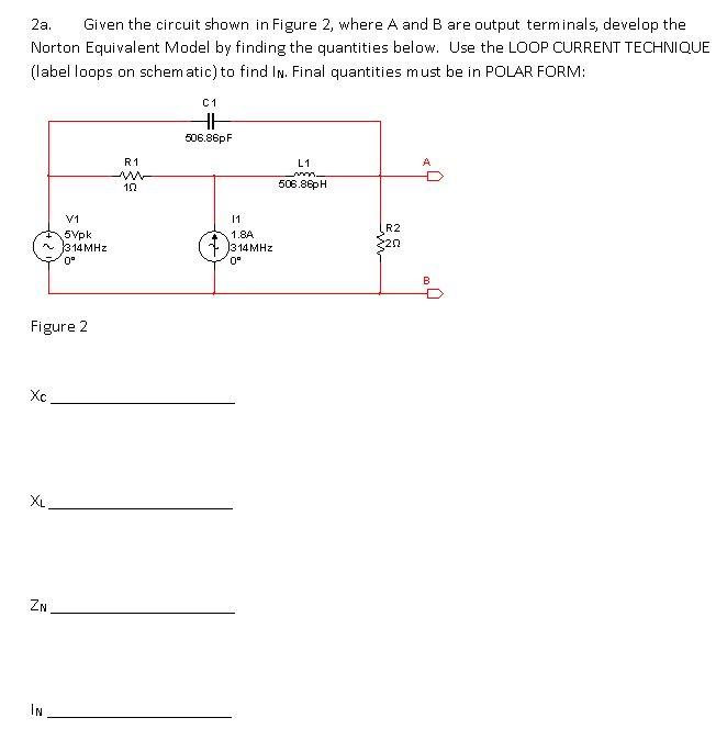 Solved 2a. Given the circuit shown in Figure 2, where A and | Chegg.com