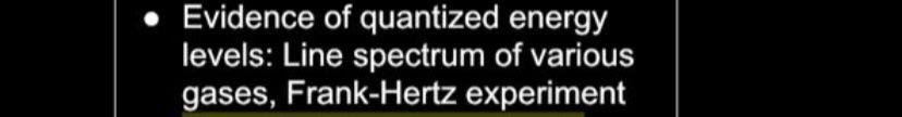 Solved - Evidence of quantized energy levels: Line spectrum | Chegg.com