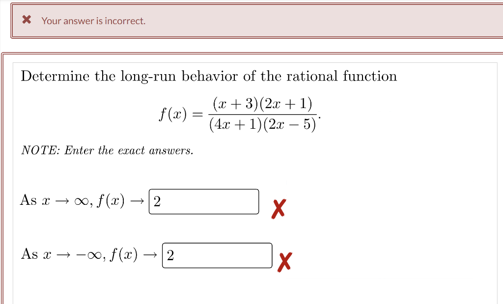 Solved Your answer is incorrect. Determine the long-run | Chegg.com