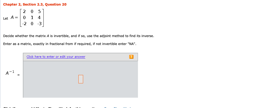 Solved Chapter 2, Section 2.3, Question 12 -1 0 -1] Let A= 9 | Chegg.com
