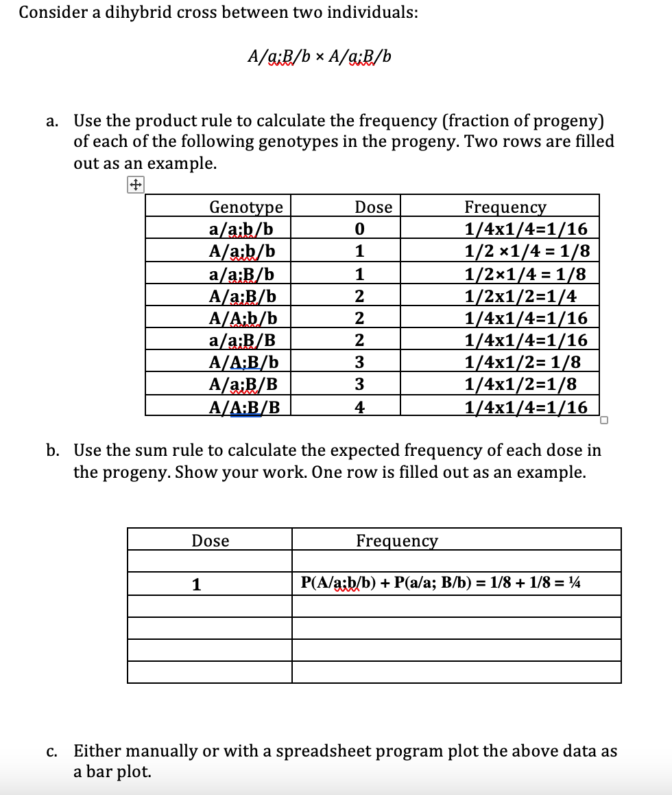 Solved 6. Polygenic inheritance - incomplete dominance - | Chegg.com