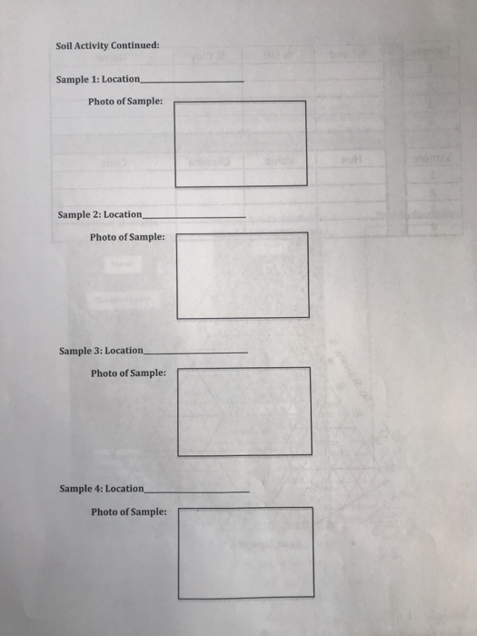 Sample % Sand- Name % Silt For this activity you will | Chegg.com