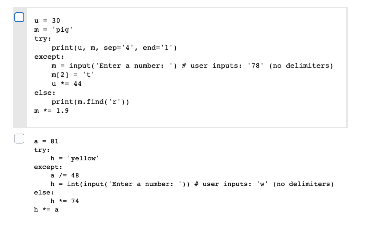 Solved Which of the following programs will execute | Chegg.com